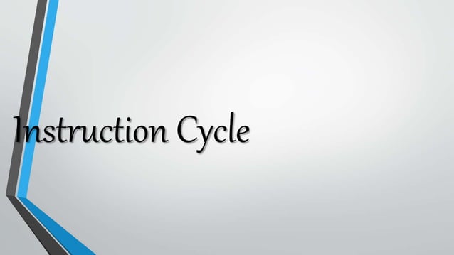 instruction cycle ppt | PPTX