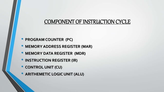 instruction cycle ppt | PPTX