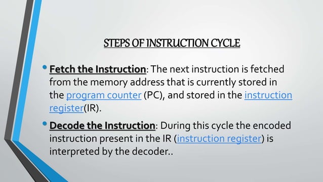 instruction cycle ppt | PPTX