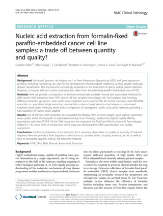 Nucleic acid extraction from FFPE cell blocks | PDF