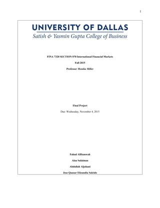 Final Project International Financial Management - | DOC