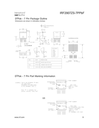 Mosfet N-Channel F2907ZS 2907 IRF2907Z 75V 75A TO-263 New IR | PDF | Physics | Science