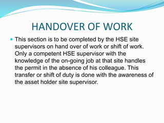 PPT ON PERMIT TO WORK, by Ekemezie E | PPTX