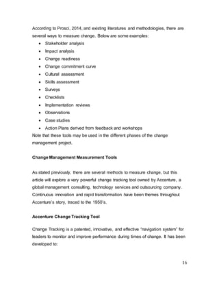 Change Management, Measurement and Tracking_2015 | DOCX