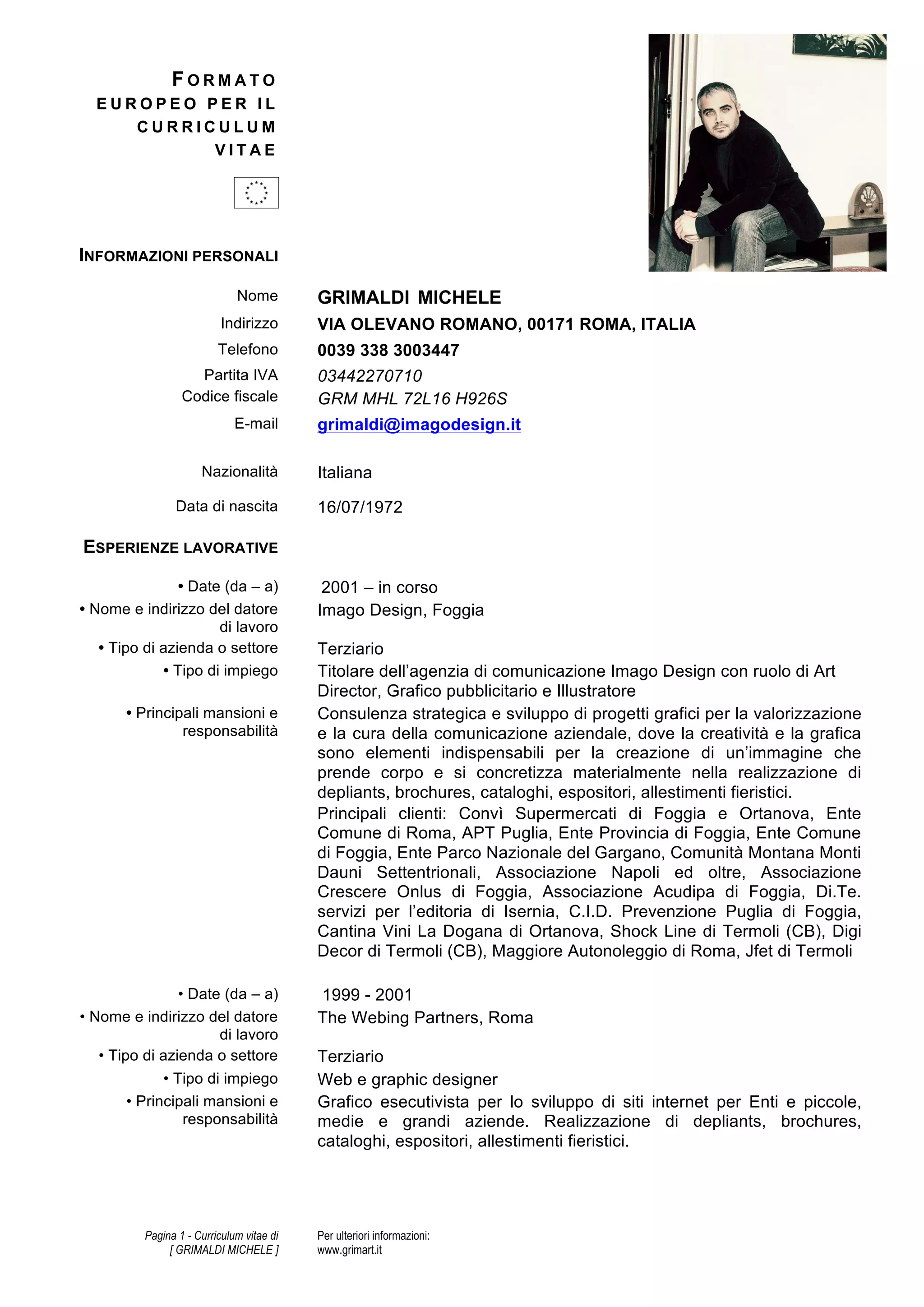 CV-GRIMALDI MICHELE-RMA | PDF