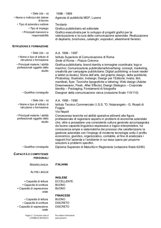 Cv Grimaldi Michele Rma