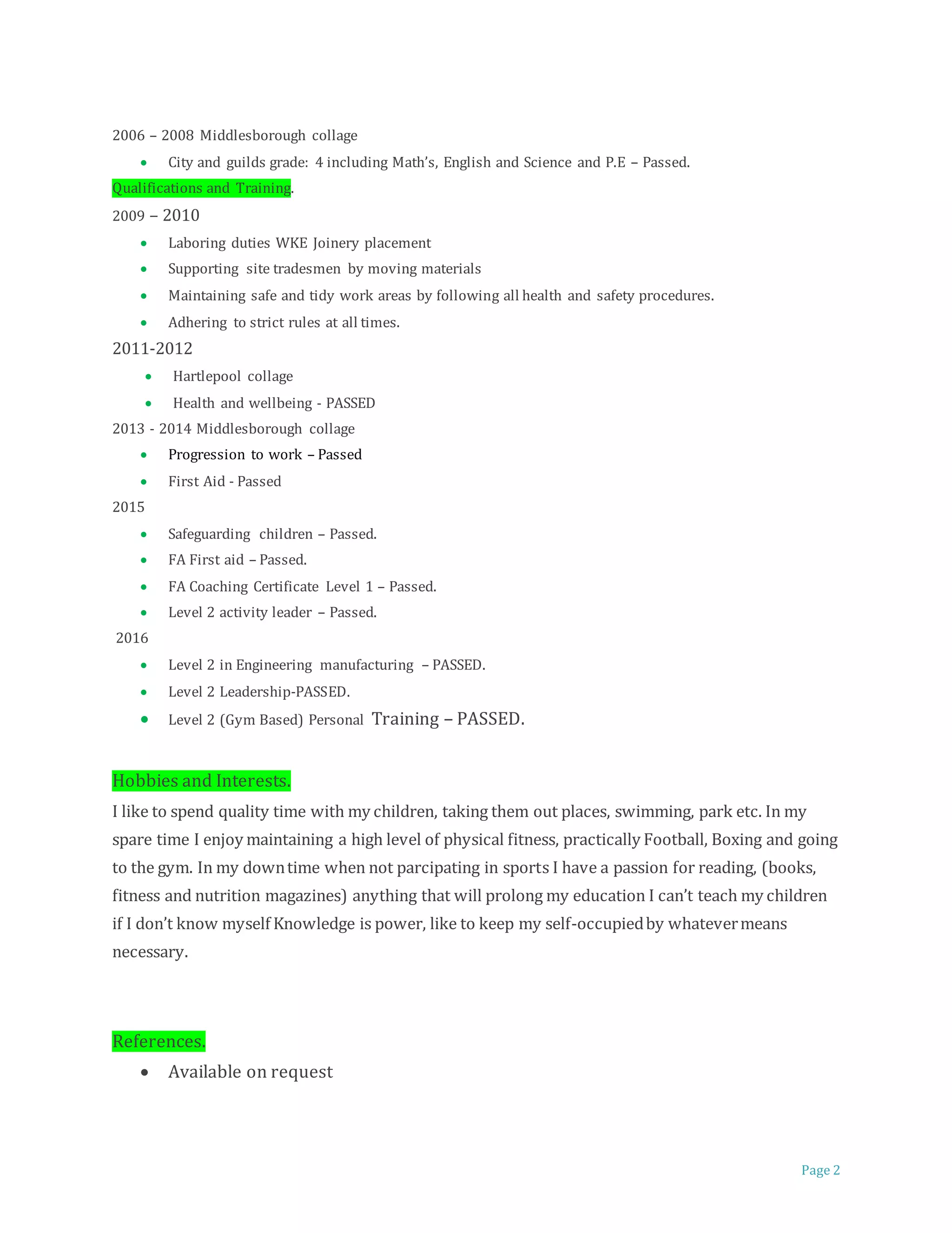 Adam Sowerby CV | DOCX