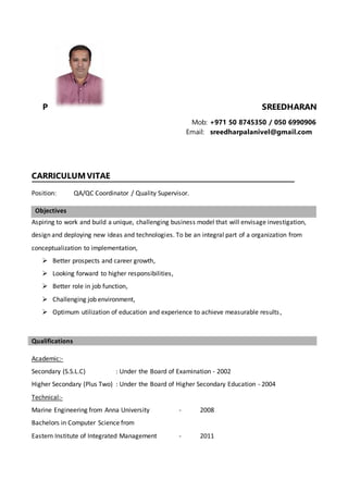Sreedhar CV | DOCX