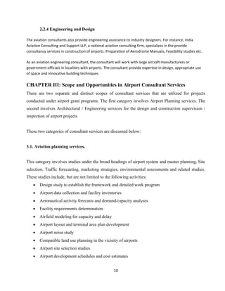 Consultancy in Airport Sector Scope and Opportunities | PDF
