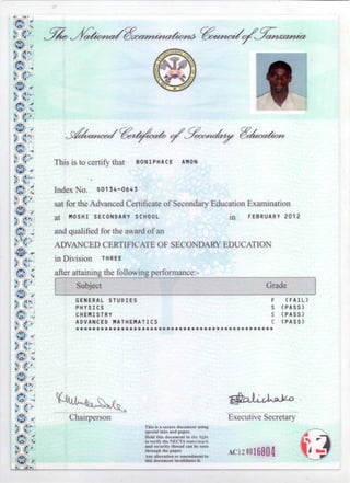 Advanced certificate | PDF