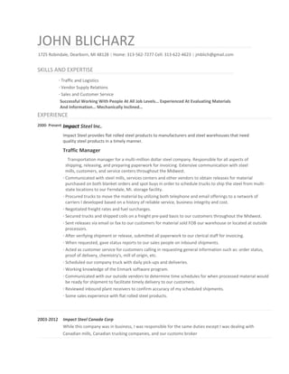 John Blicharz Resume 4-24 | PDF