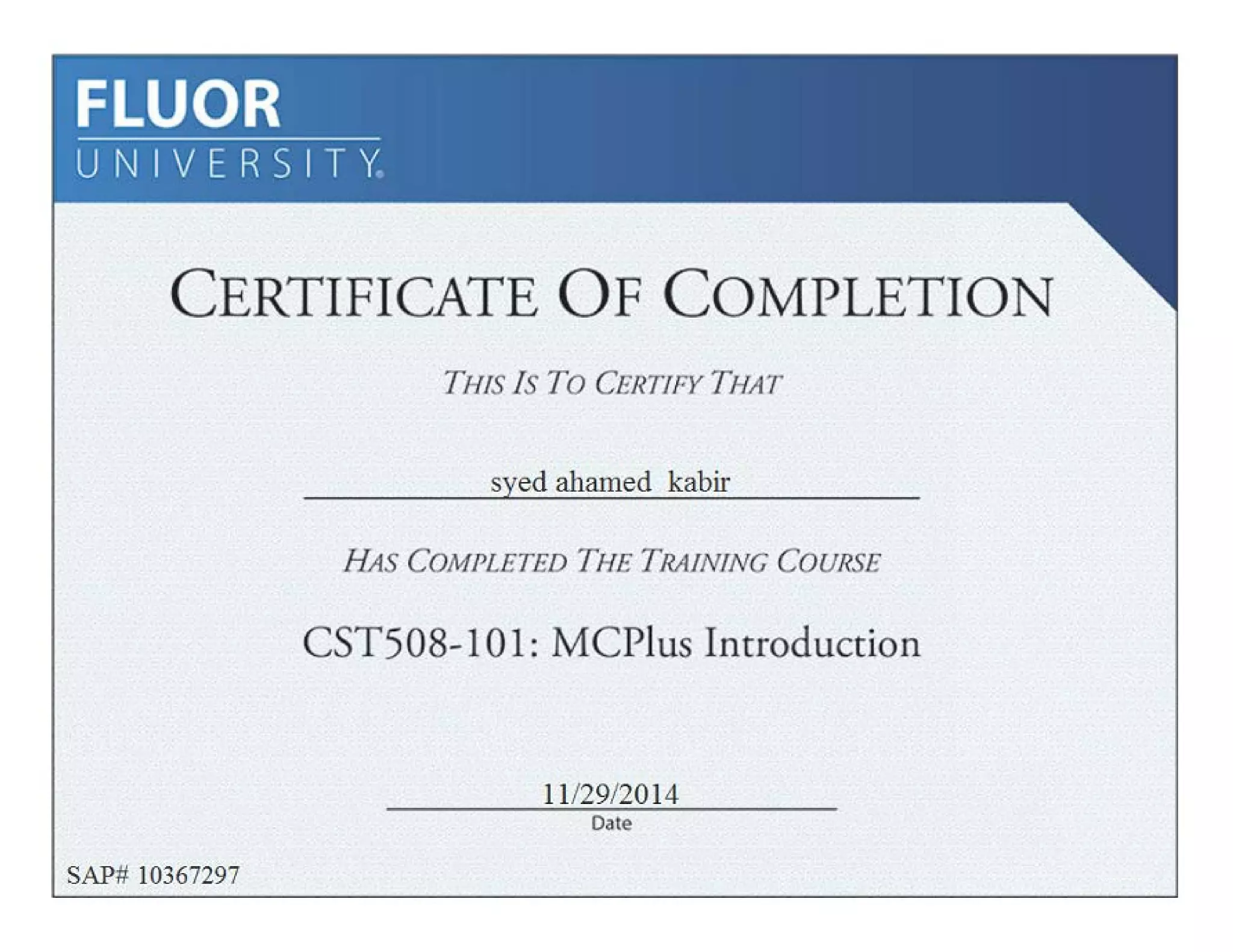 MCPlus Certificate | PPT