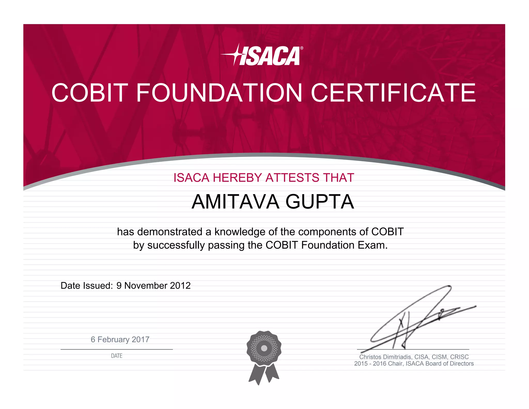 www.isaca.org-ecommerce--3354-Cobit Certificates-ISACAExamCertificate ...