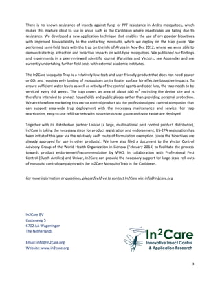 Information document In2Care Mosquito Trap_1 July 2014 | PDF