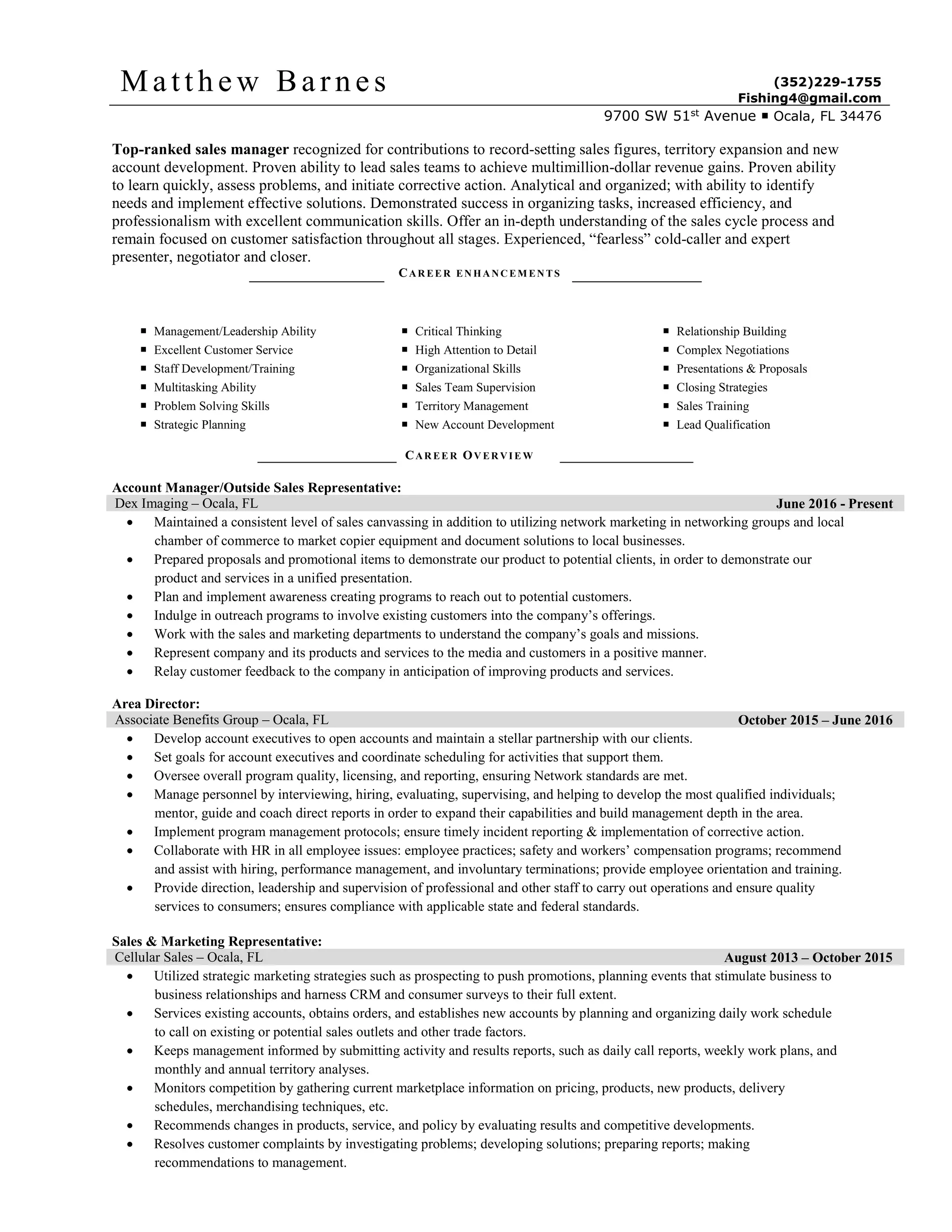 Matthew Barnes Resume | PDF