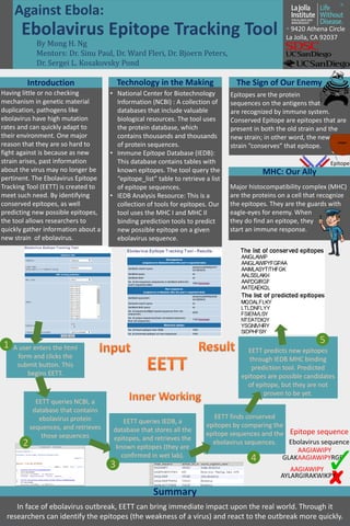 Ebolavirus Epitope Tracking Tool | PDF