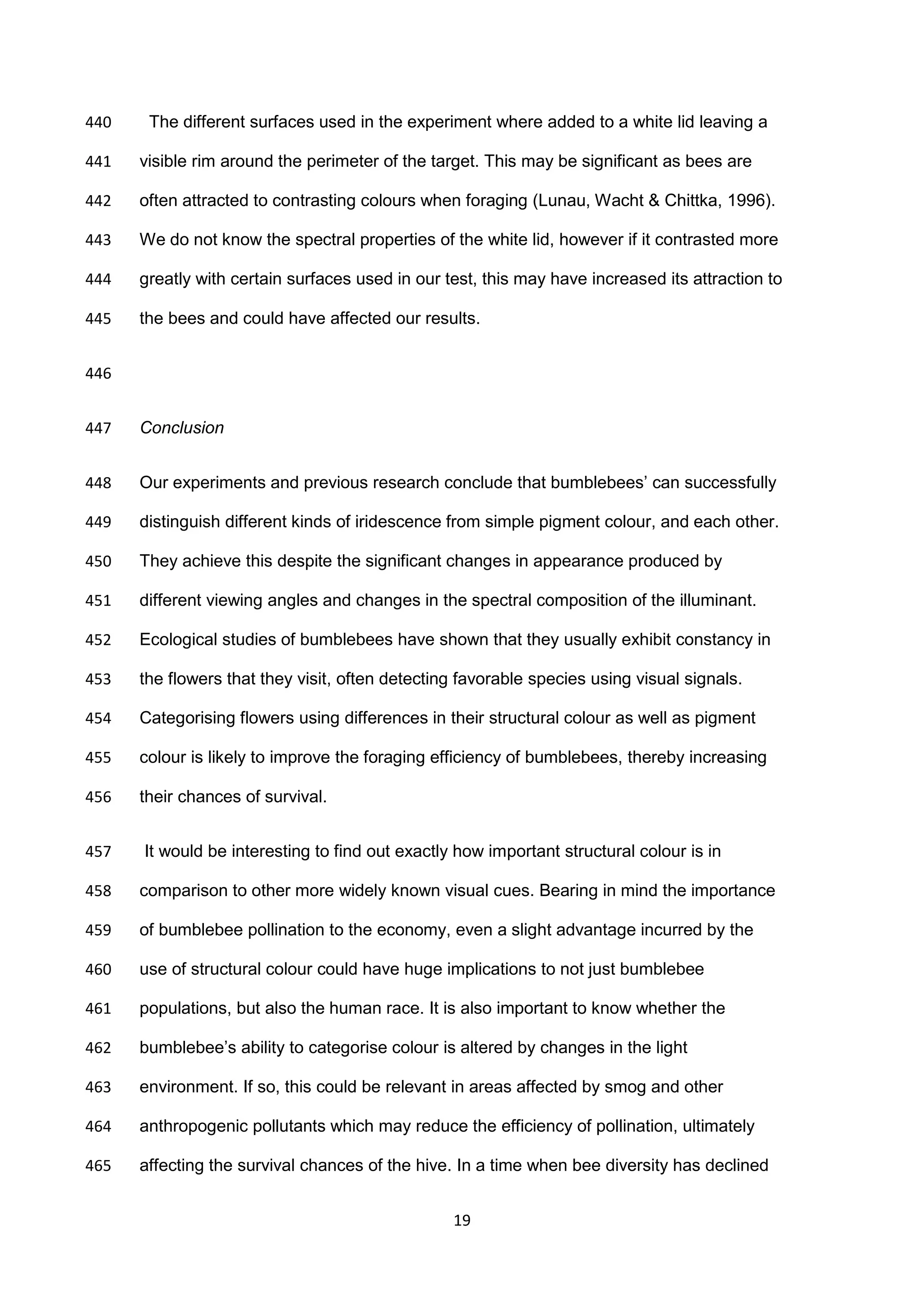 Can Bumblebees Distinguish Between Different Types of Iridescence | PDF