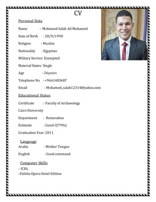 My C.V Mohamed salah | DOCX