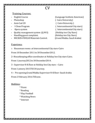 My C.V Mohamed salah | DOCX