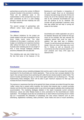 Accor Marketing Report with Appendix | PDF