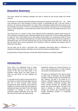 Accor Marketing Report with Appendix | PDF