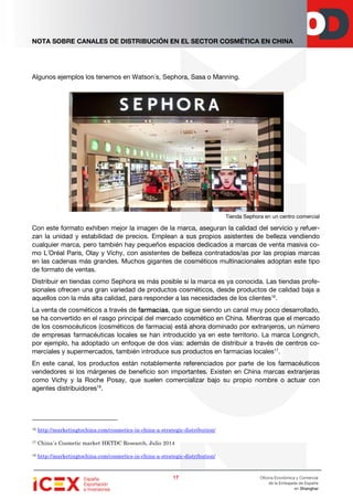 Estudio de canales de distribución del sector cosmética en China | PDF