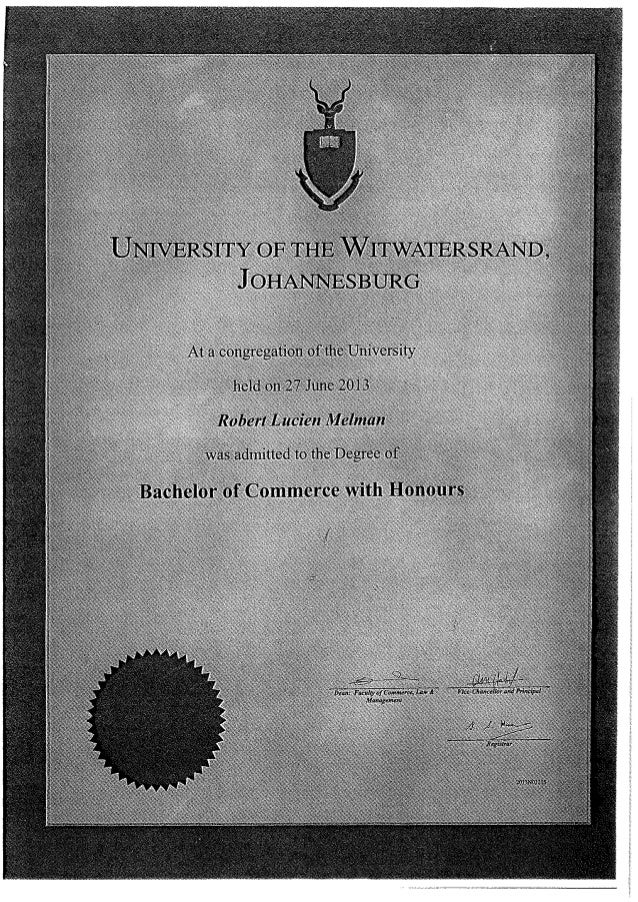 Bachelors of Commerce with Honours Certificate - Marketing ...