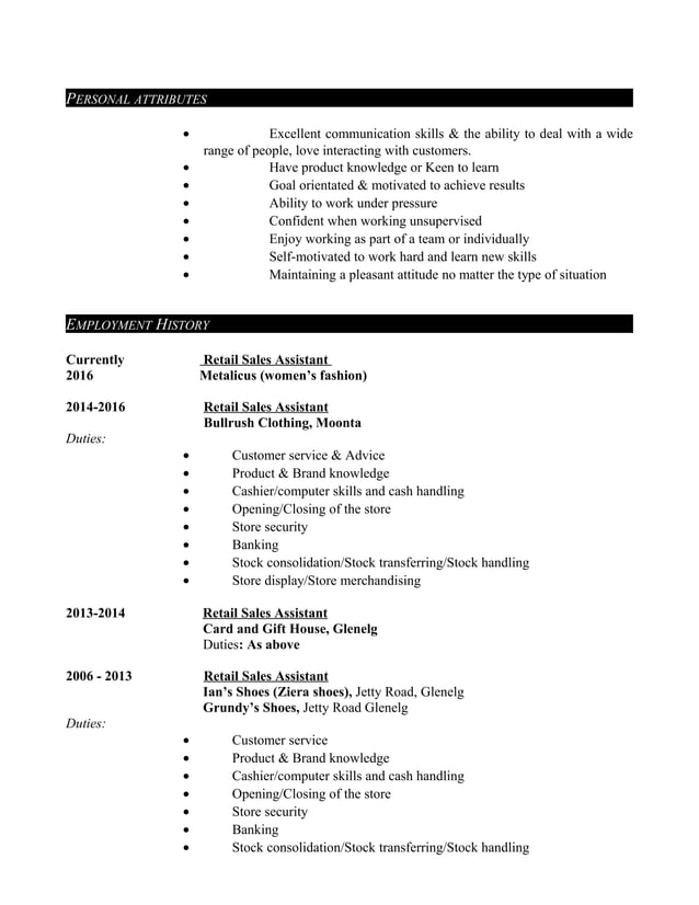 2016 up dated resume | DOC