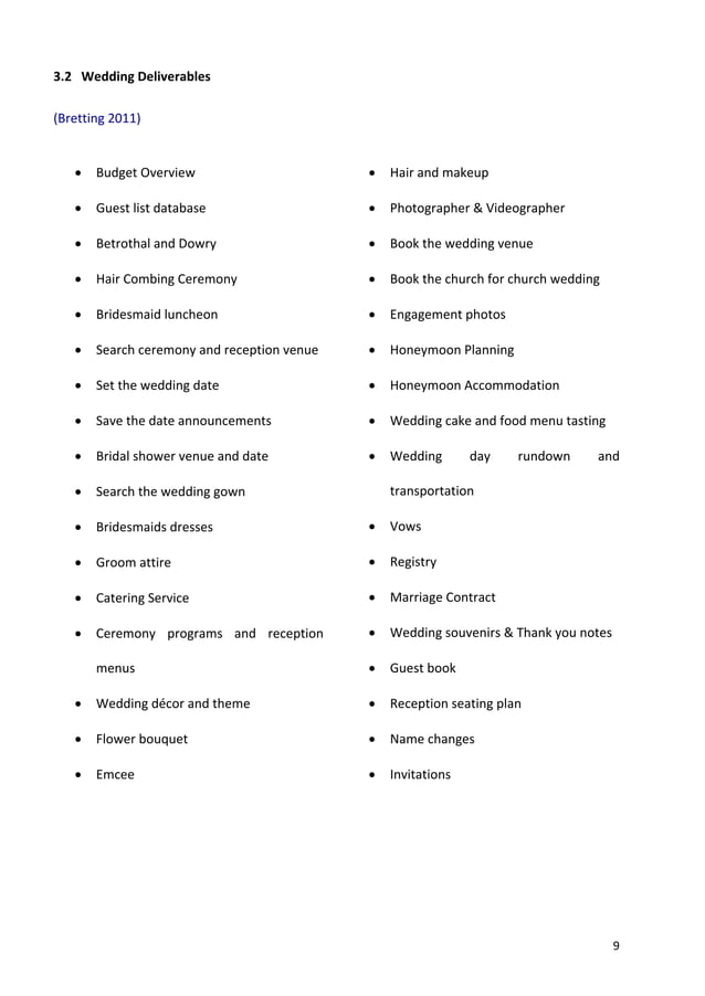 WEDDING PROJECT MANAGEMENT by Alodia.doc | Wedding | Personal ...