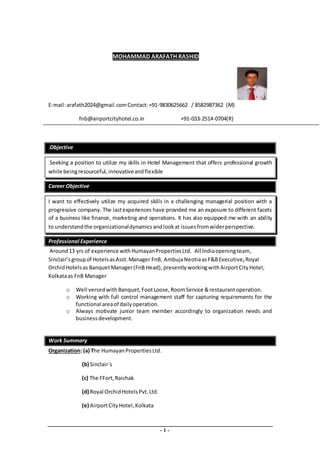 CV_Arafath_Rashid | PDF