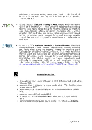 CV VIKTORIJA EN | PDF