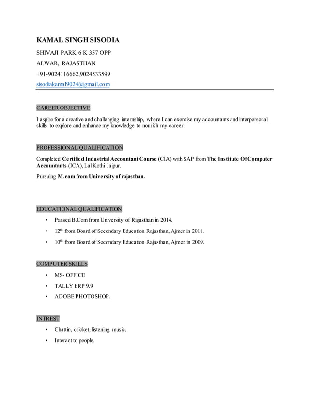 KAMAL RESUME | DOCX