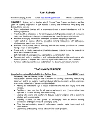 Roel Roberts, CV (May 2015) (1) | PDF