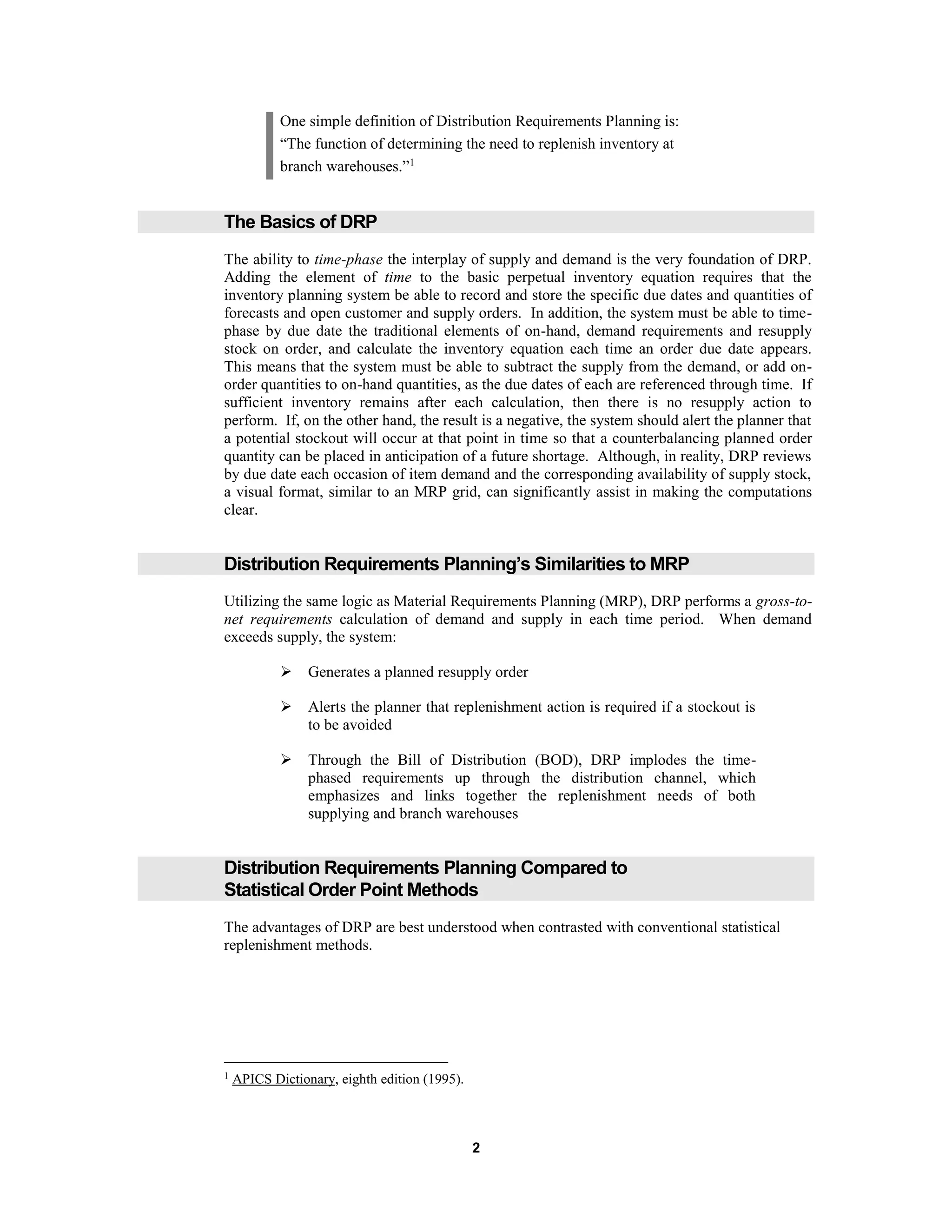 Courtaulds DRP White Paper | PDF