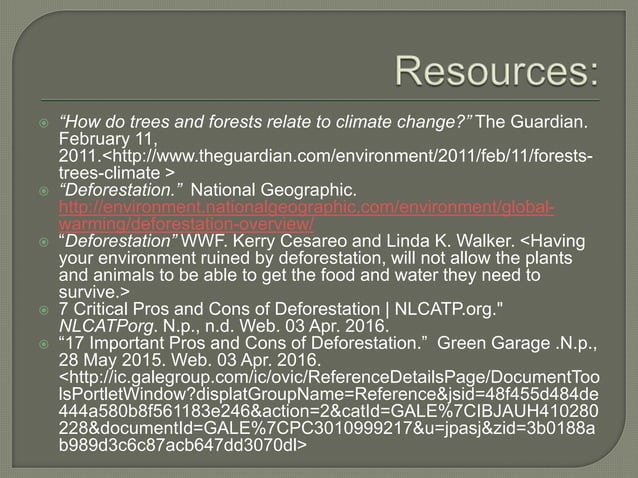 Deforestation! | PPT