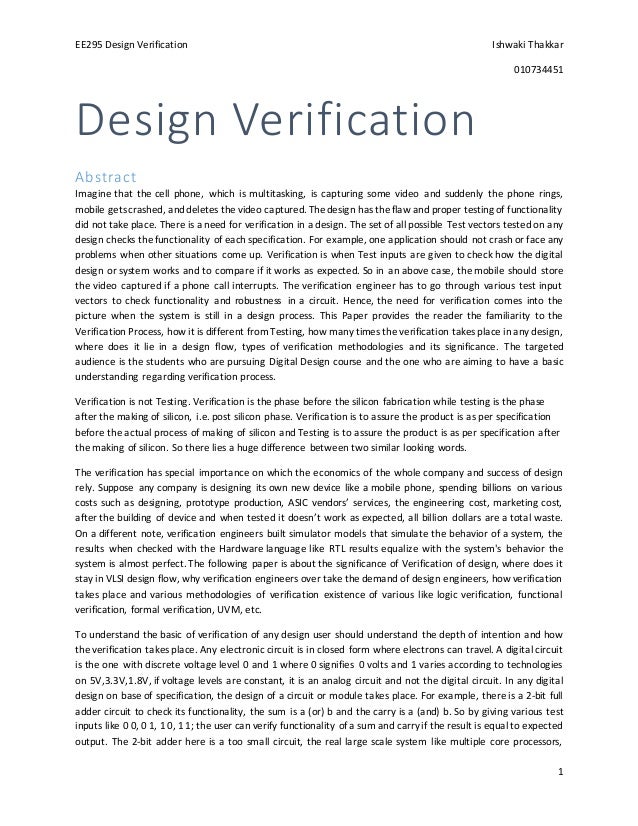 Design Verification