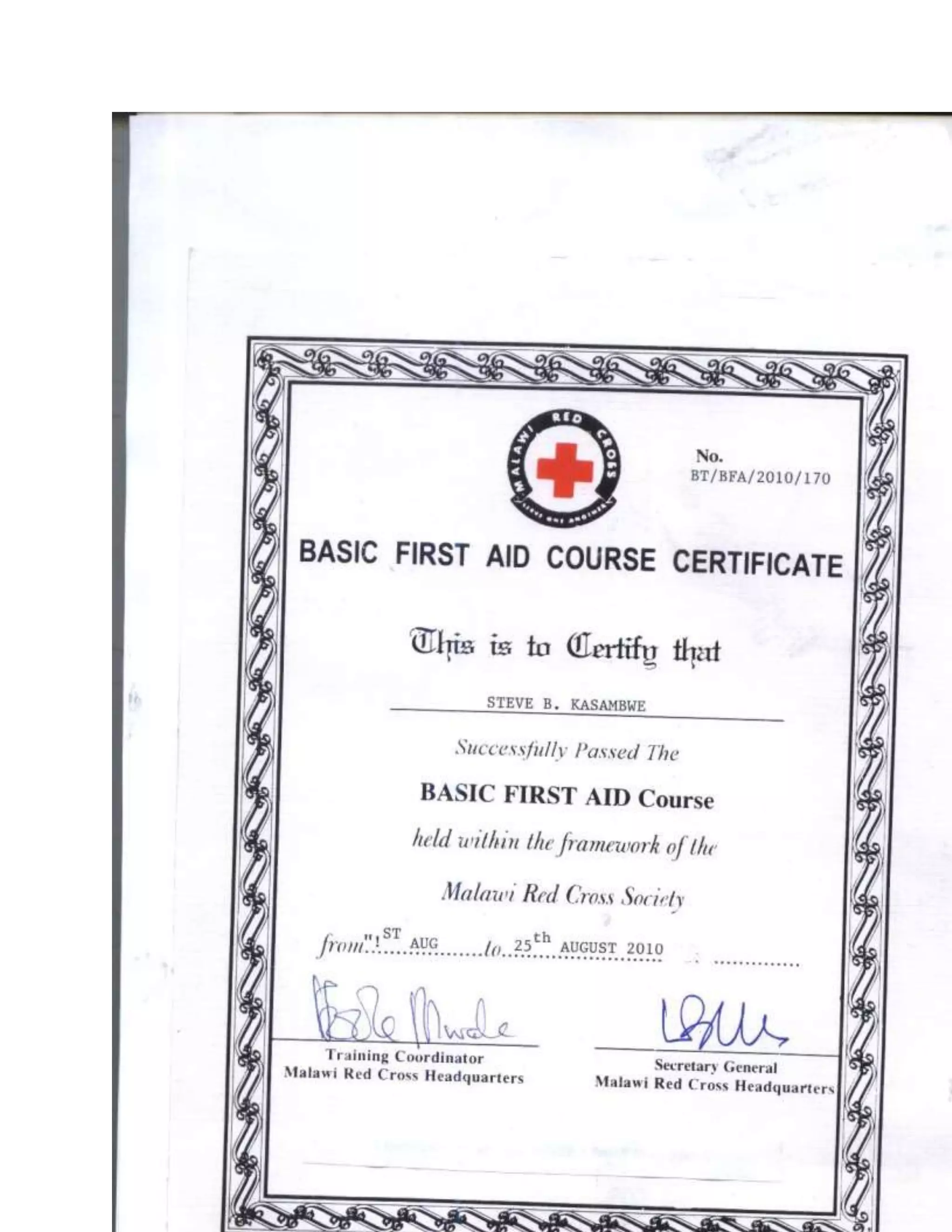CV for blessings | DOCX