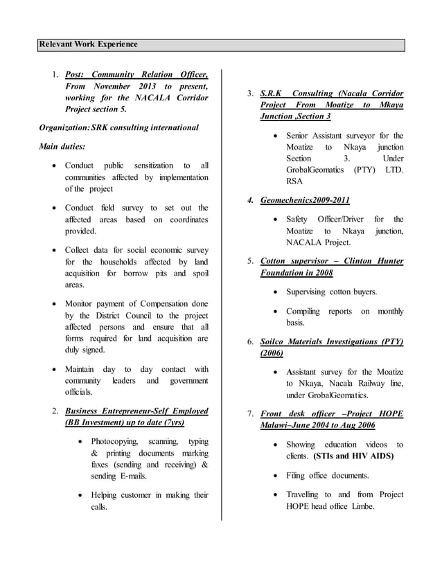 CV for blessings | PDF