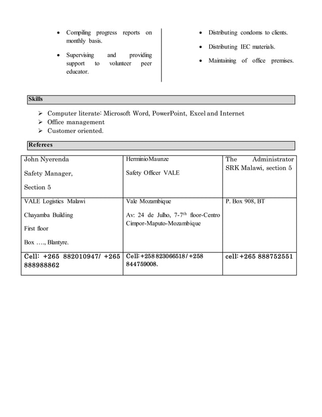 CV for blessings | PDF