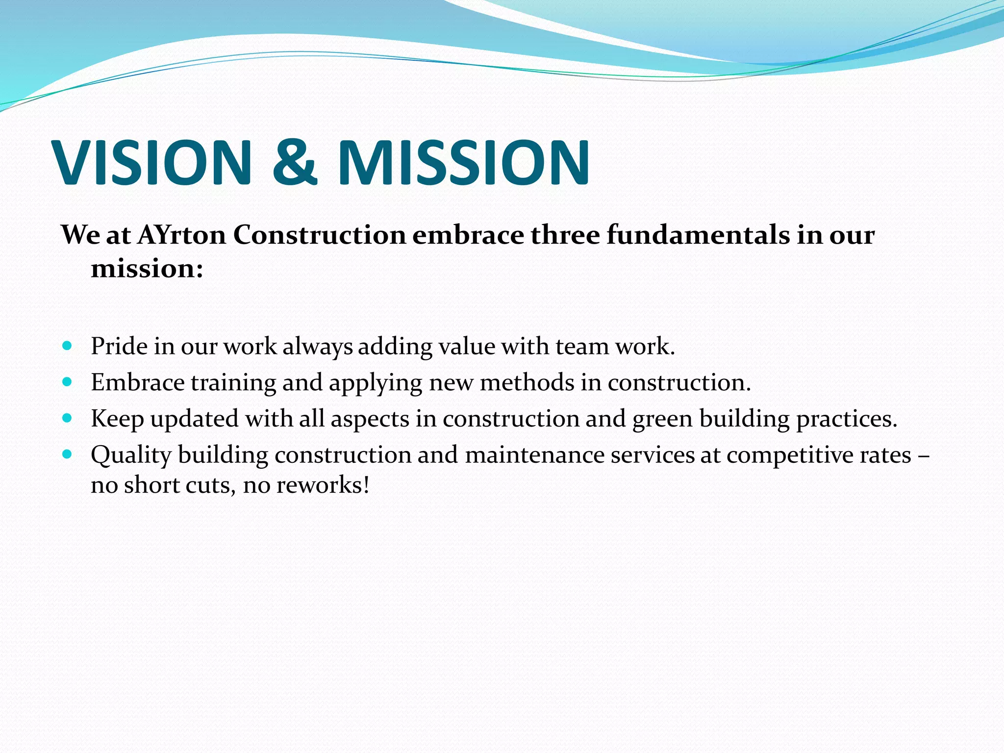 COMPANY PROFILE AYRTON CONSTRUCTION | PPTX
