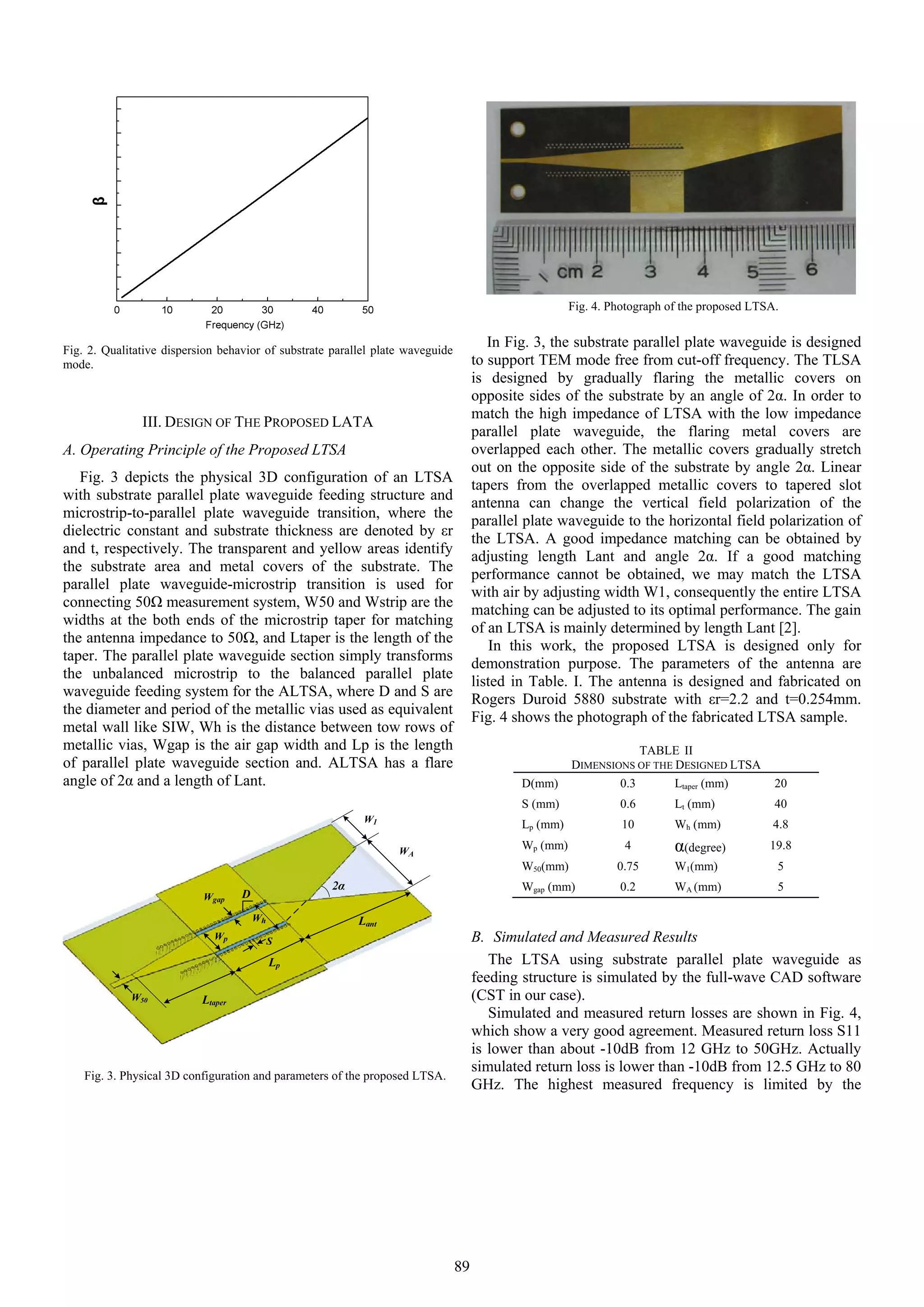 Antipodal linearly tapered slot antenna system using substrate parallel ...