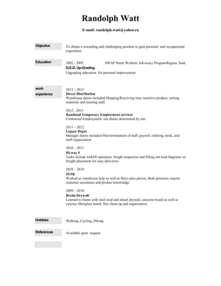 RandyWatt_Resume | ODT