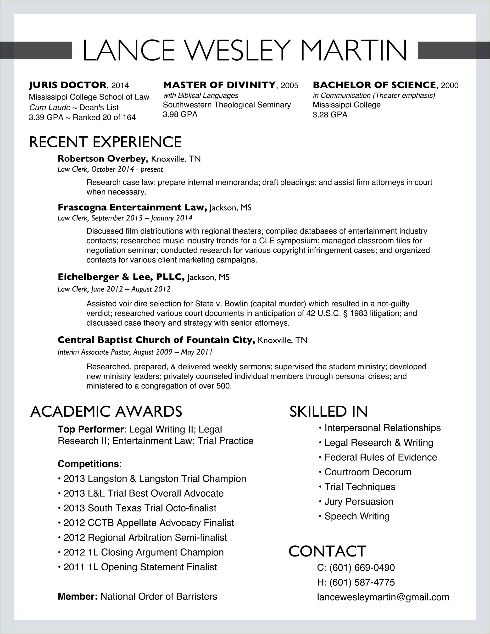 Lance W Martin Resume | PDF