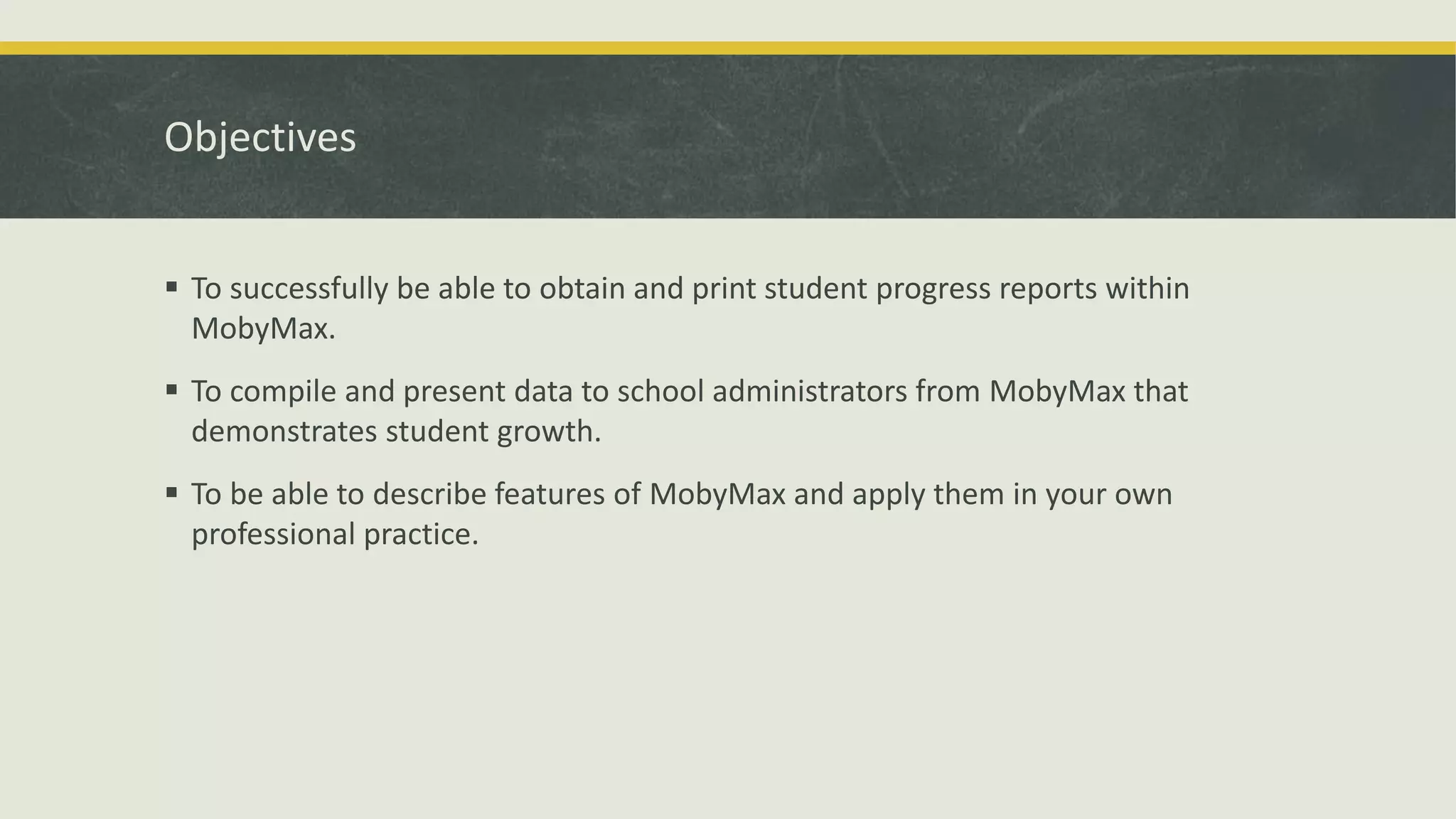 Face-to-Face Staff Development: MobyMax | PPT
