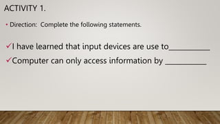 grade seven presentation topic: computer Mousepptx | PPTX