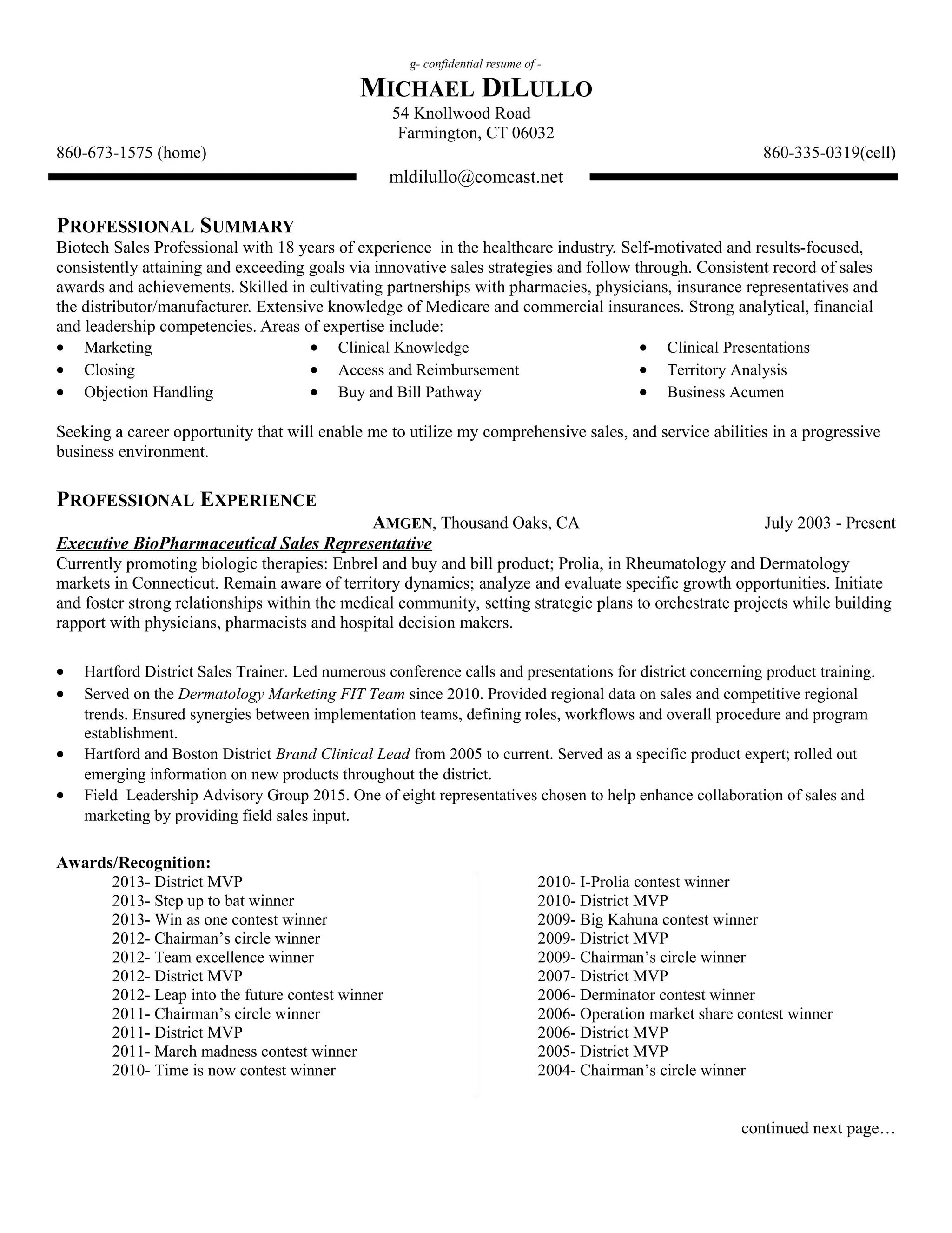 Michael DiLullo updated resume final Sept 2015 | DOC