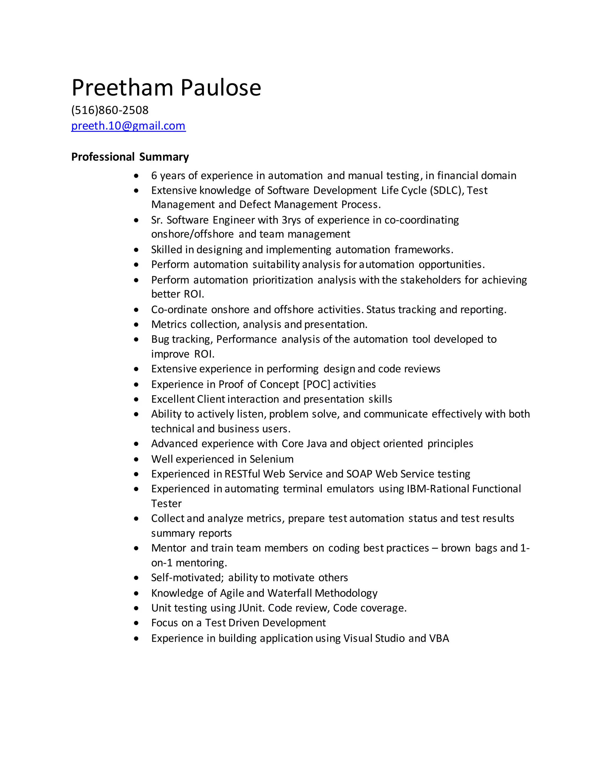 Preetham Paulose | PDF