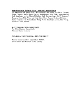 SUSAN ELIZABETH BARNARD Dance resume | DOCX