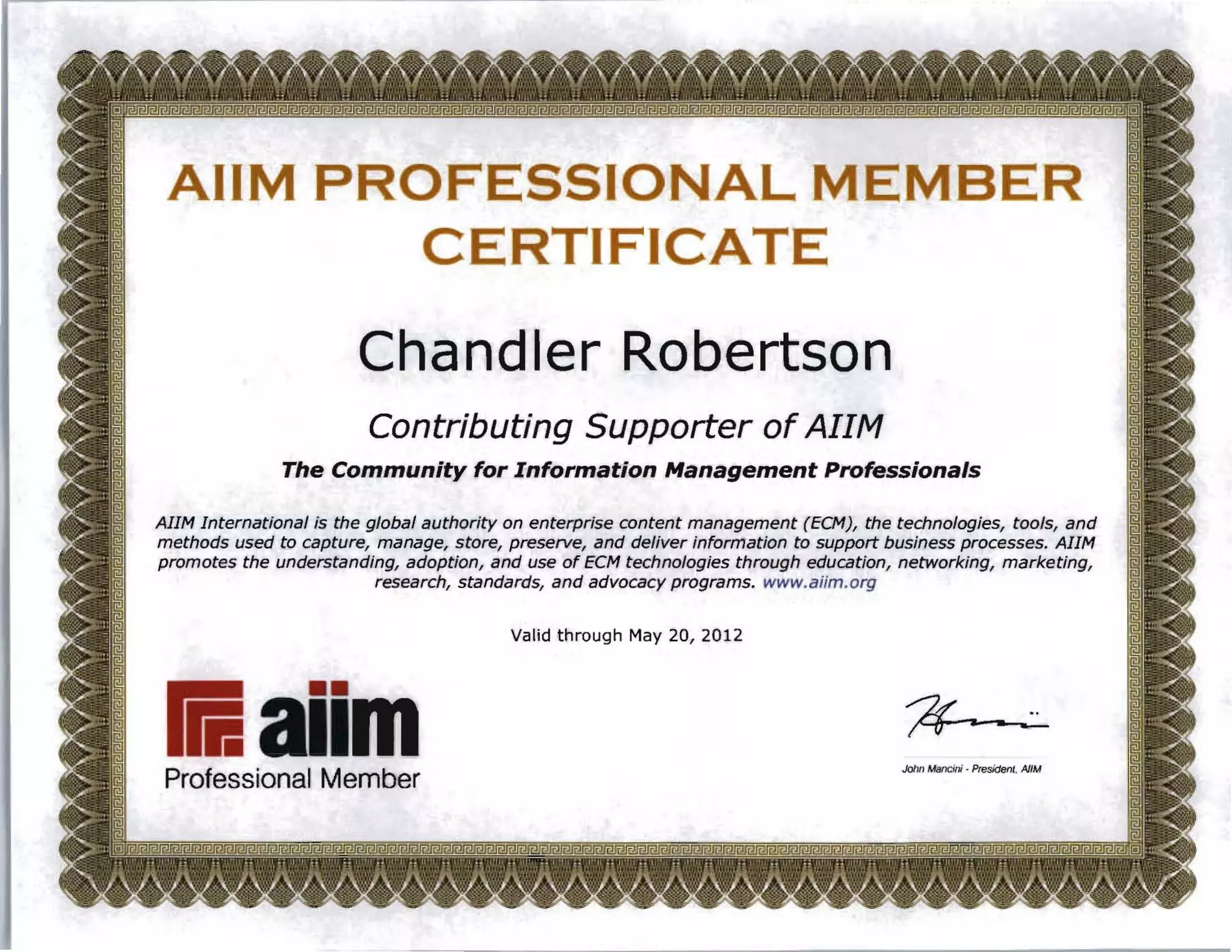 AIIM ECMp Cert | PDF