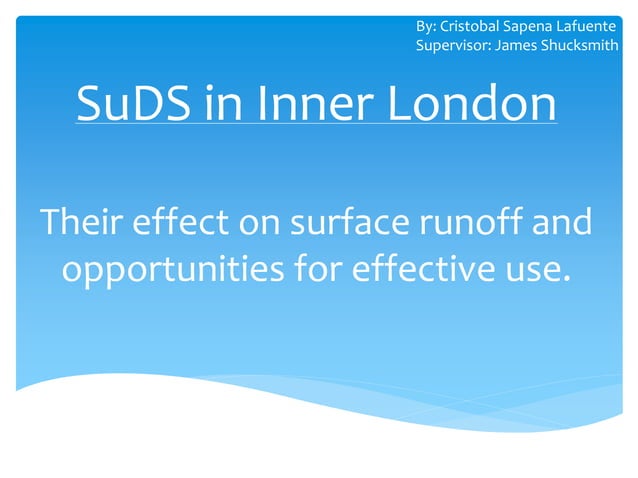 Dissertation Presentation_ SuDS Inner London | PPT